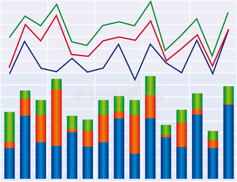 Diagramme vektor abbildung. Illustration von blau, auslegung - 13795907