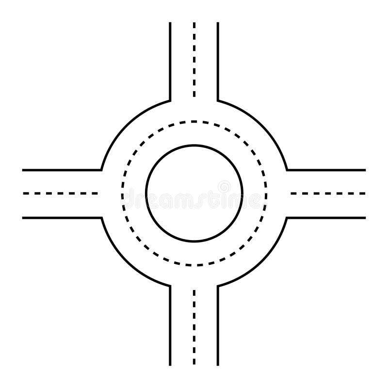 Diagramme D'intersection De Route Rond Simple Illustration de Vecteur ...