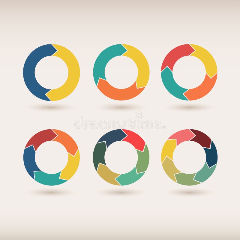 Graphiques Ronds, Diagrammes Circulaires Illustration de Vecteur ...