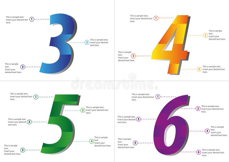 Diagrams with Numbers stock vector. Illustration of graphic - 89047874