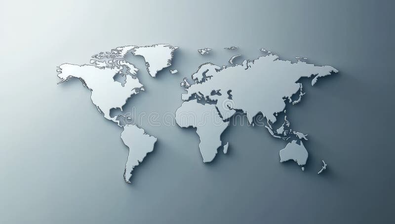 Diagrams of the World on Image Maps with Clear Backgrounds. Stock Image ...