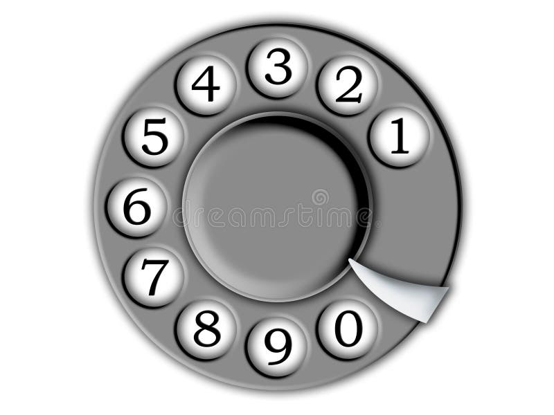 Telephone dial stock vector. Illustration of classic, shiny - 7393082