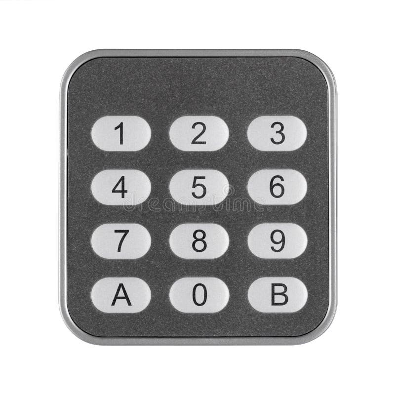 Dial of the Code Lock, without Numbers - Blank,.isolated on White ...