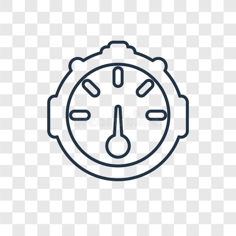 Dial Concept Vector Linear Icon Isolated on Transparent Background ...