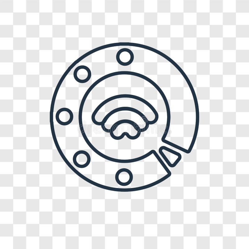 Dial Concept Vector Linear Icon Isolated on Transparent Background ...