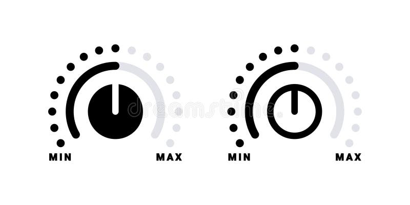 Dial or Control Knob. Vector Icons Stock Vector - Illustration of ...