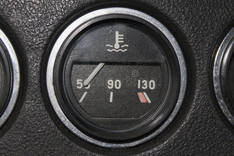 Dial Gauge for Engine Temperature Stock Photo - Image of check, heat ...