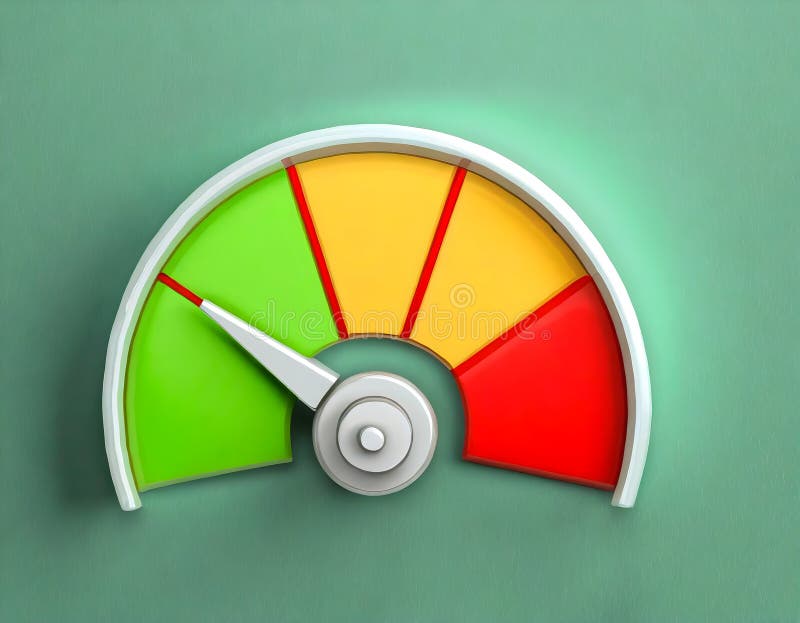 Dial Gauge Infographic with White Border Stock Illustration ...