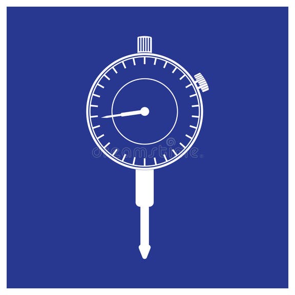 Dial Indicator Logo Simple Design Stock Vector - Illustration of analog ...