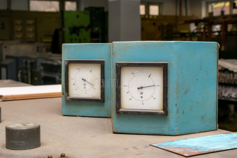 Dial Indicators, Dials on Machines Stock Photo - Image of oldfashioned ...
