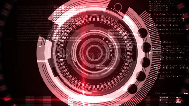 Dial Interface in Black and Red Stock Video - Video of animation ...