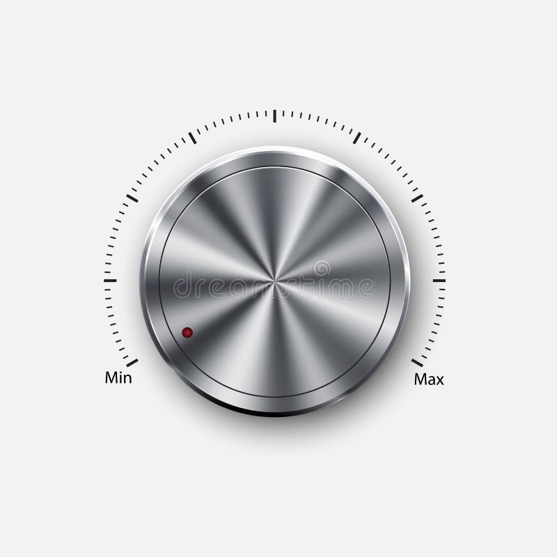 Dial knob stock vector. Illustration of stereo, metal - 37932254