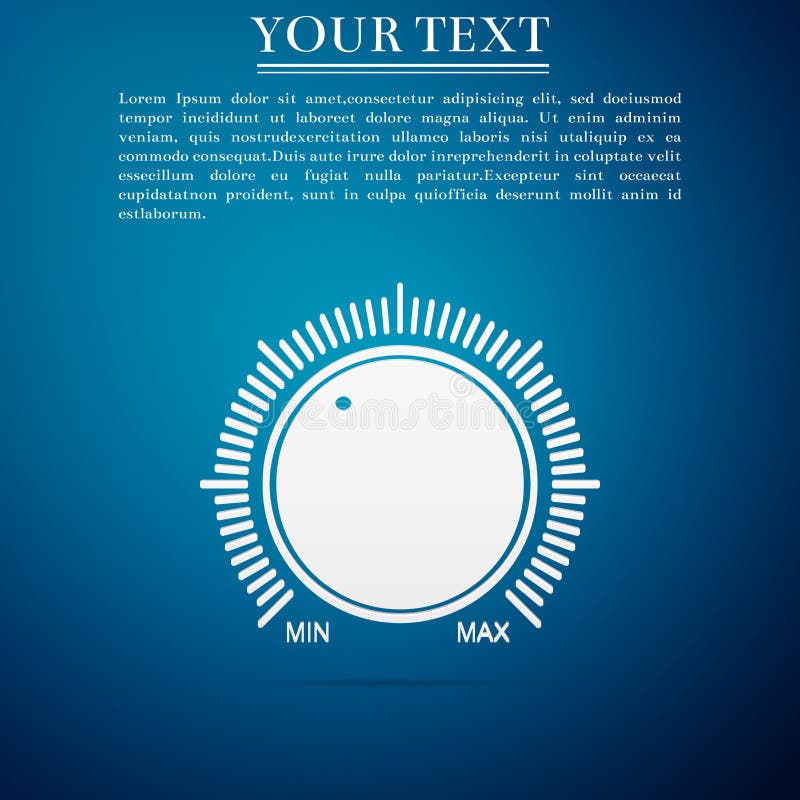 Dial Knob Level Technology Settings Icon Isolated on Blue Background ... Dial Knob Level Technology Settings Icon Isolated on Blue Background ...