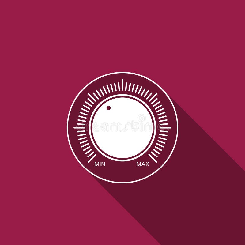 Dial Knob Level Technology Settings Icon Isolated with Long Shadow ...