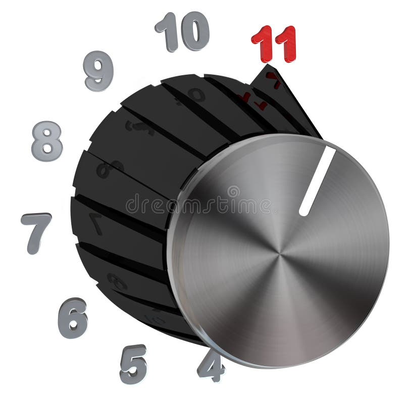 Turn it Up - Dial Knob Turning Up Volume Stock Illustration ...