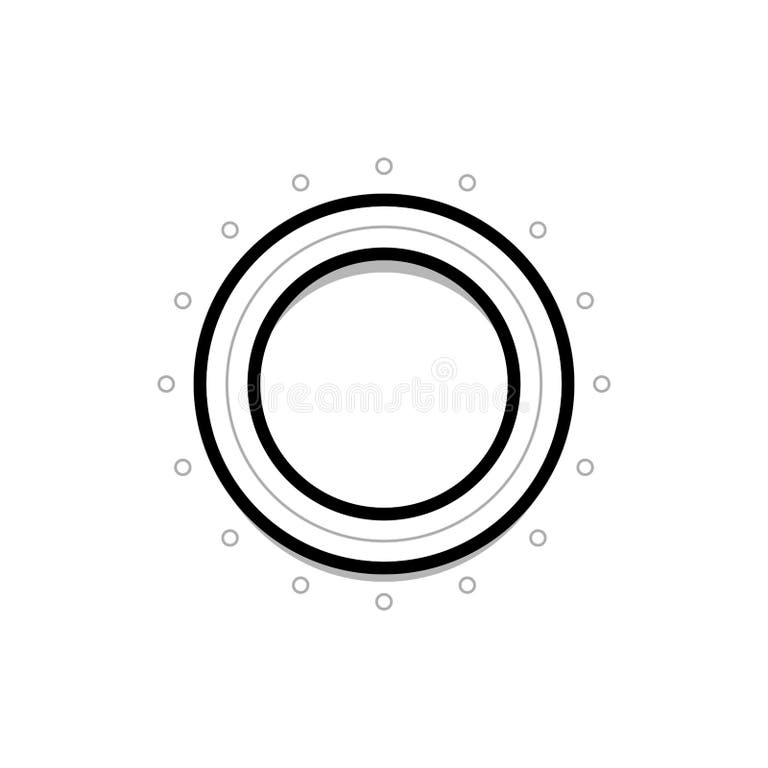 Dial Knob, UI Round Element, Minimalistic Vector Illustration in Flat ...