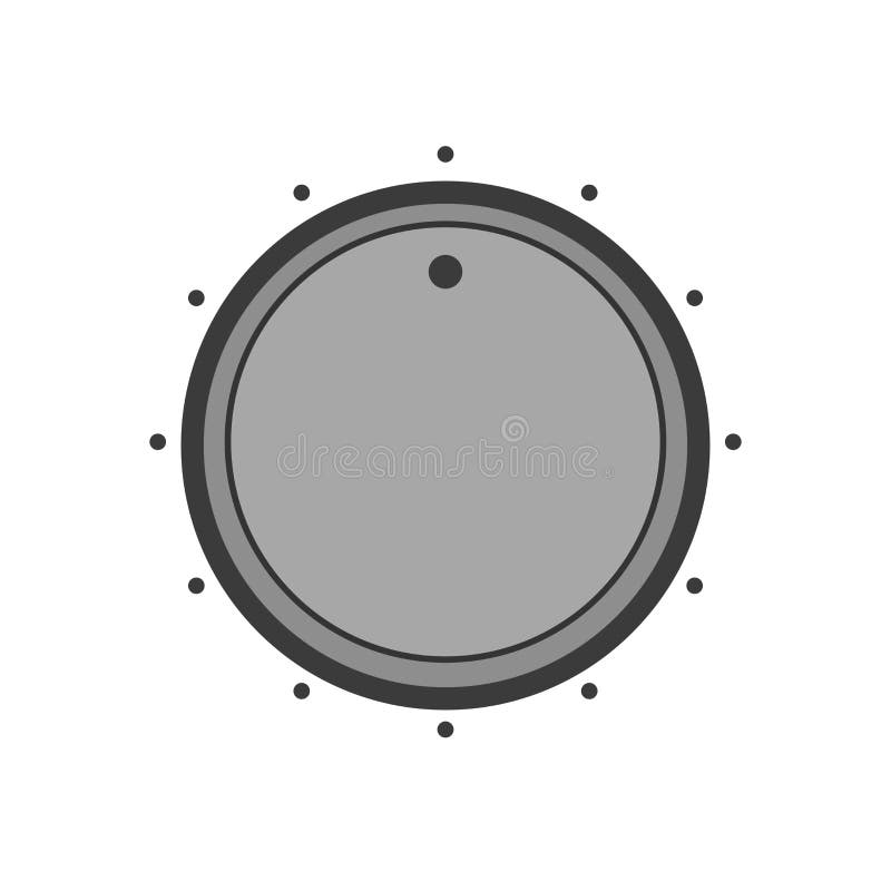 Dial Knob UI Element. Volume Music Round Control Knob Flat Icon, Vector ... Dial Knob UI Element. Volume Music Round Control Knob Flat Icon, Vector ...