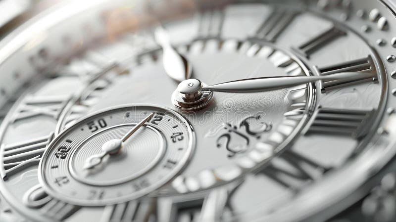 Dial of a Mechanical Watch with Hands and Numbers. Generated by ...