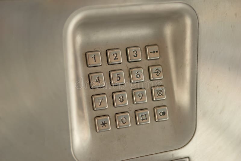 Dial Number Button on Used Public Telephone Stock Photo - Image of ...