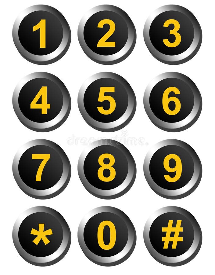 Numbers buttons stock vector. Illustration of gloss, chat - 11804366