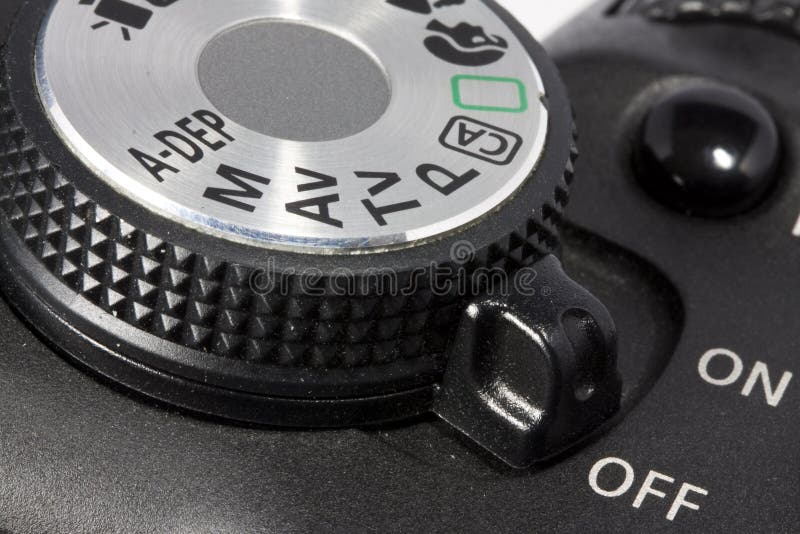Dial and on/off Button on DSLR Camera Stock Photo - Image of megapixel ...