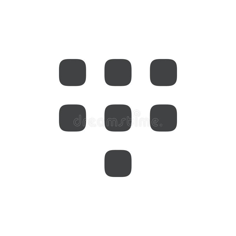 Dial Pad Icon Vector Logo Set Flat Stock Vector - Illustration of ...