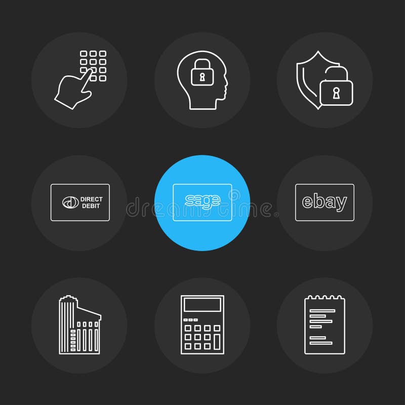 Dial Pad ,lock , Mind, Protected , Direct , Sage ,ebay ,document ...