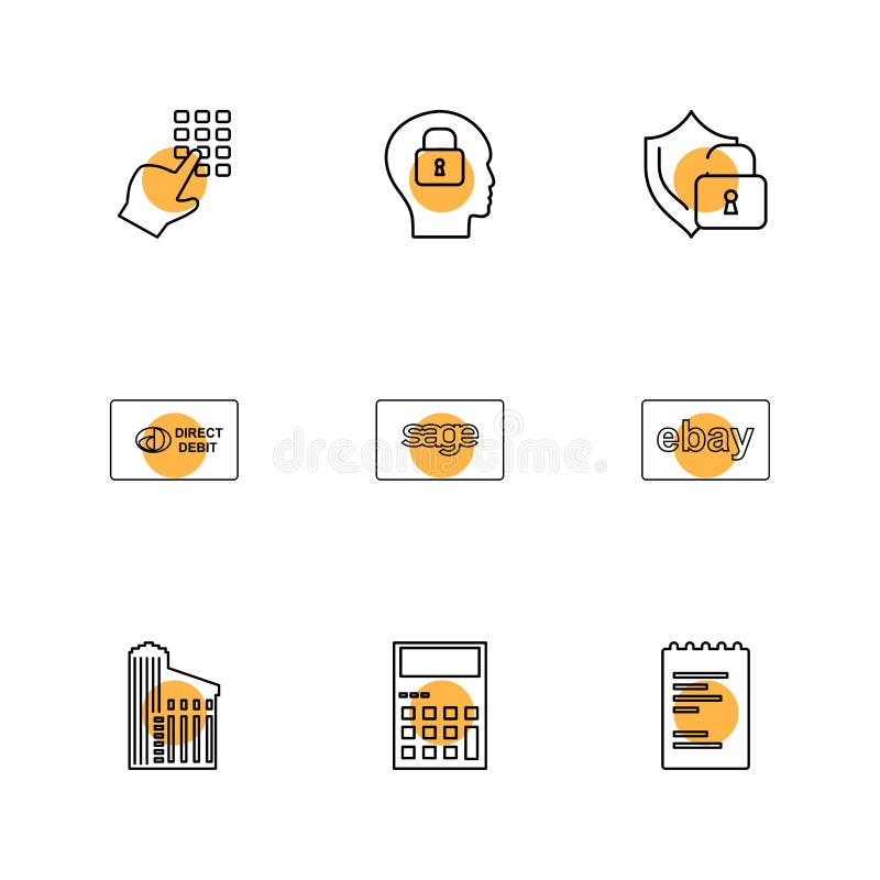 Dial Pad ,lock , Mind, Protected , Direct , Sage ,ebay ,document ...