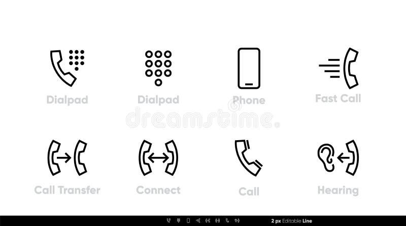 Dial Pad and Mobile Phone Icon, Telephone Symbol. Ear with Phone ...