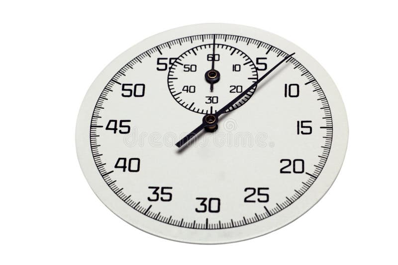 The Dial of a Stop Watch Counting the Seconds Stock Image - Image of ...