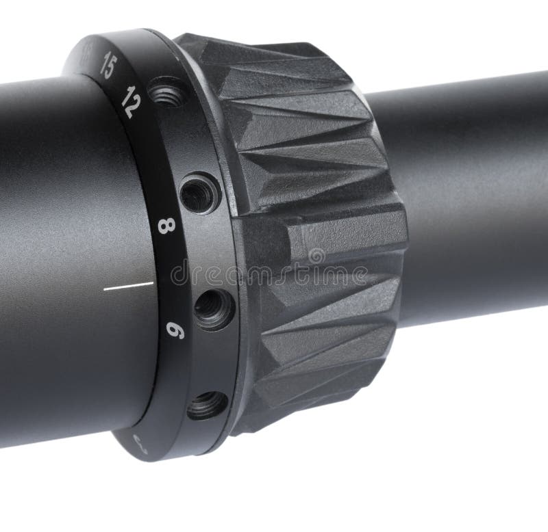 Dial To Change Magnification on a Scope for a Rifle Stock Image - Image ...