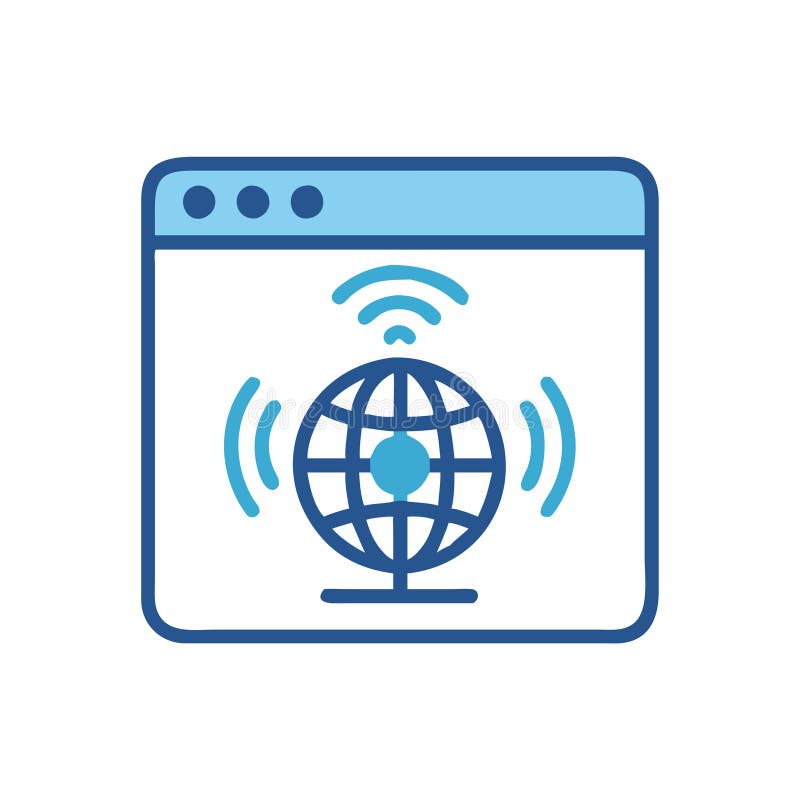 Dial-Up Internet Icon for Connectivity Stock Vector - Illustration of ...