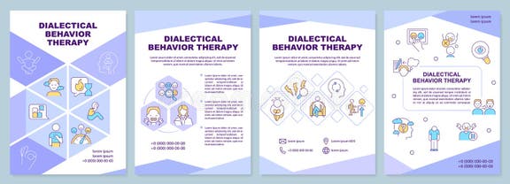 Dialectical Behavior Therapy Brochure Template Stock Vector ...