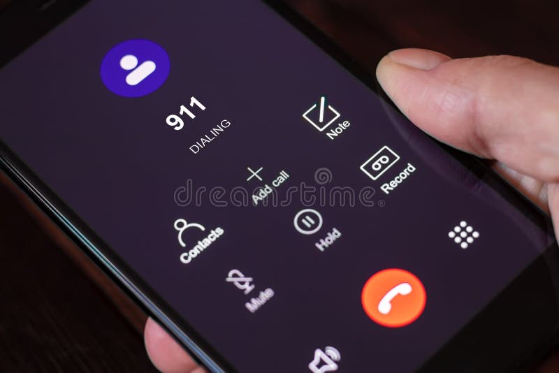 Dialing 911, Call 911. Emergency Concept: Man Using a Digital Phone ...