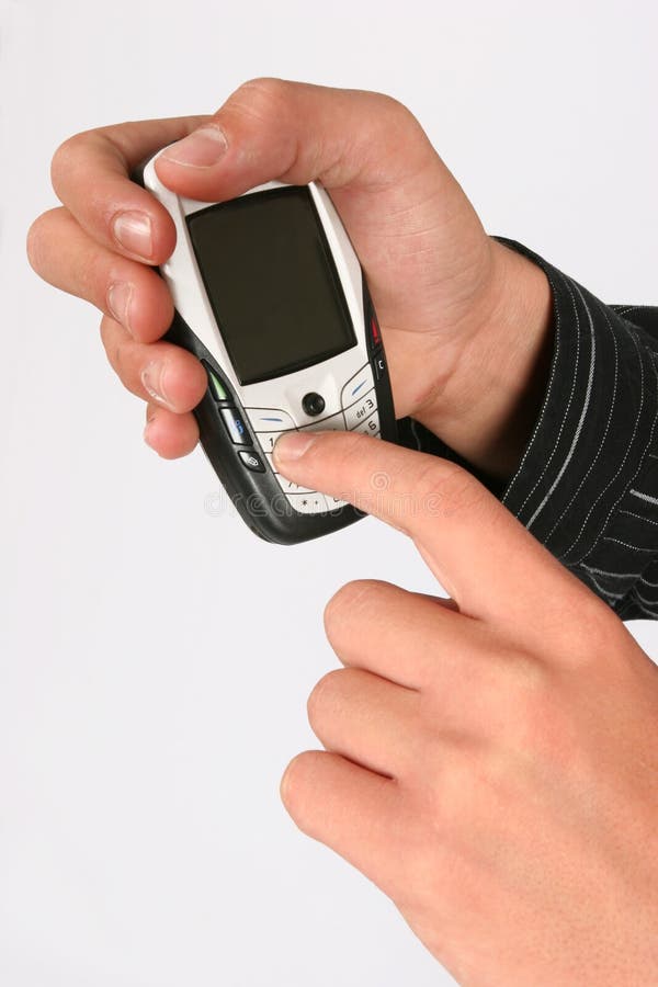 Dialing on a Cellular Phone Stock Image - Image of communication ...