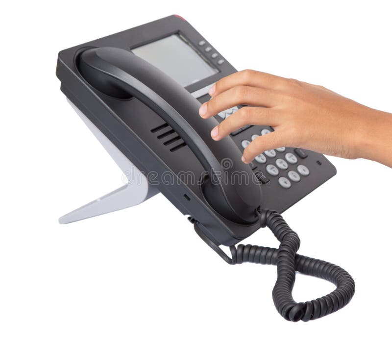 Dialing Desktop Telephone V Stock Image - Image of corporate, digital ...