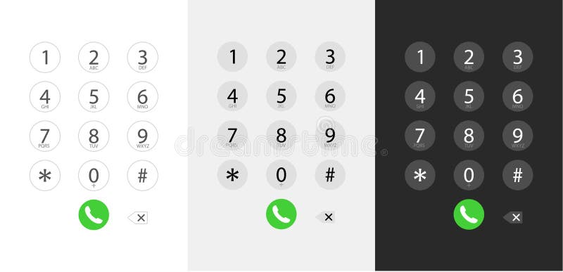 Dialing a Number. Keyboard Dialing. Interface Stock Illustration ...