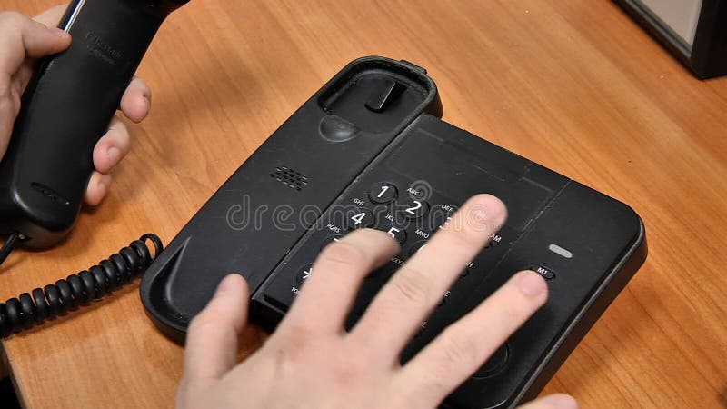 Dialing on a Touch Tone Telephone Stock Footage - Video of pressing ...