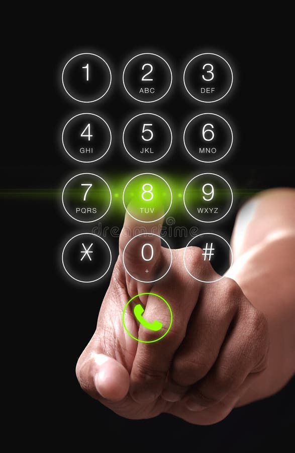 Dialing on Virtual Telephone Keypad with Transparent Telephone Buttons ...
