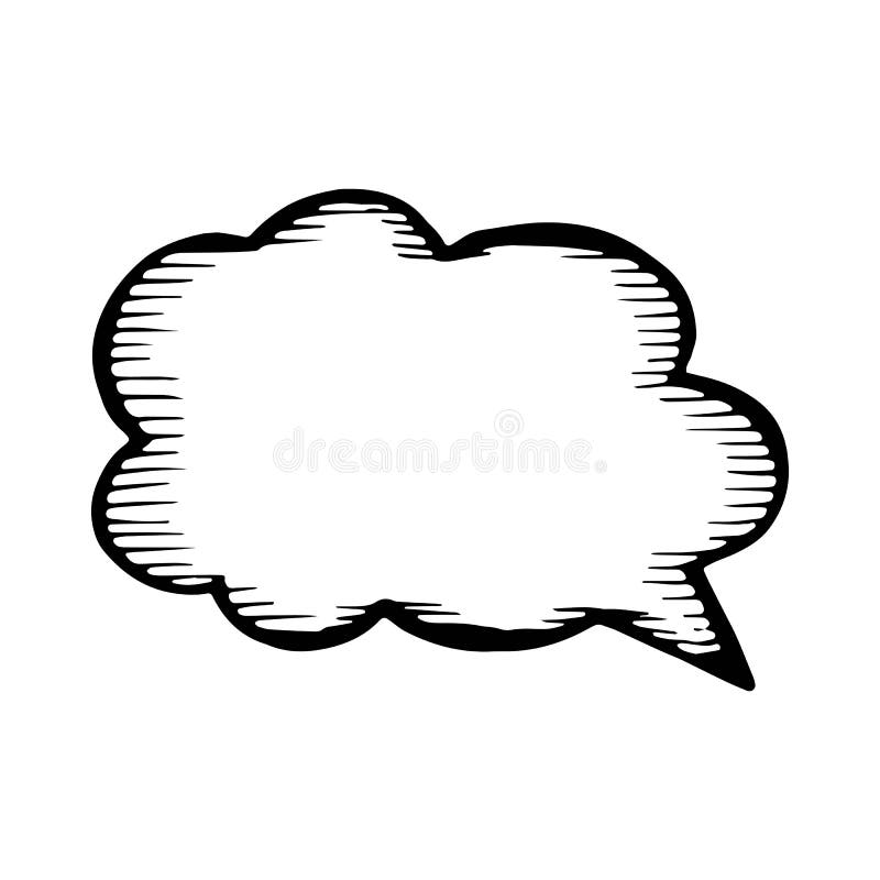 Dialog Box, Cloud Sketch Vector Stock Vector - Illustration of design ...