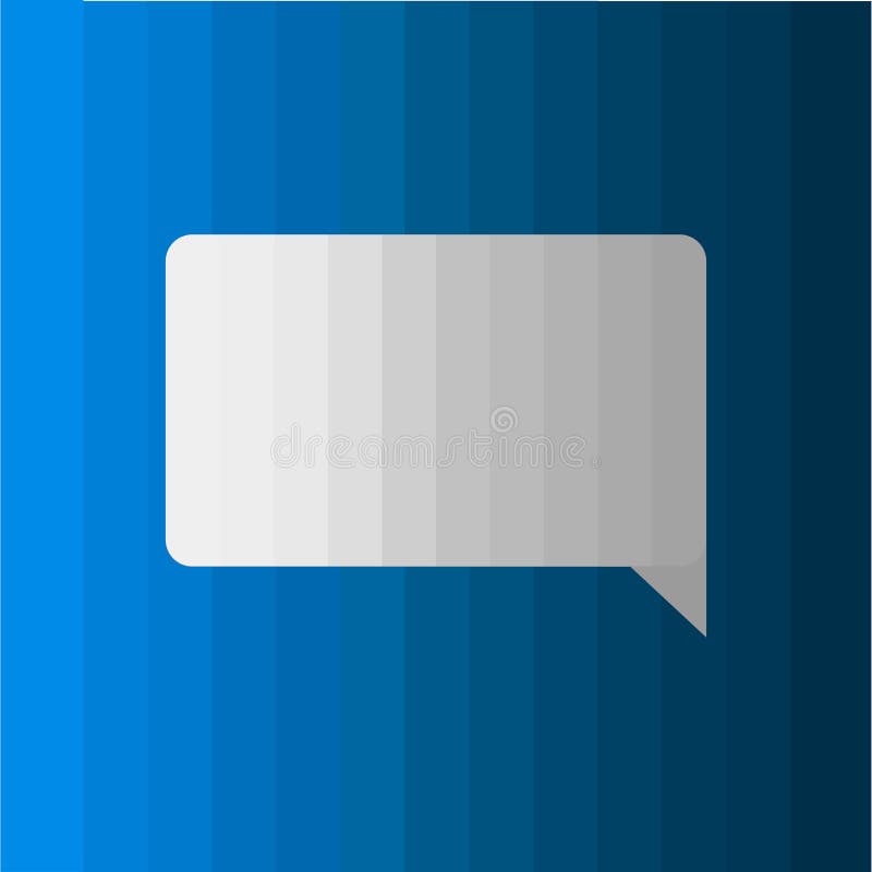 Dialog Box Icon on Blue Background Stock Illustration - Illustration of ...