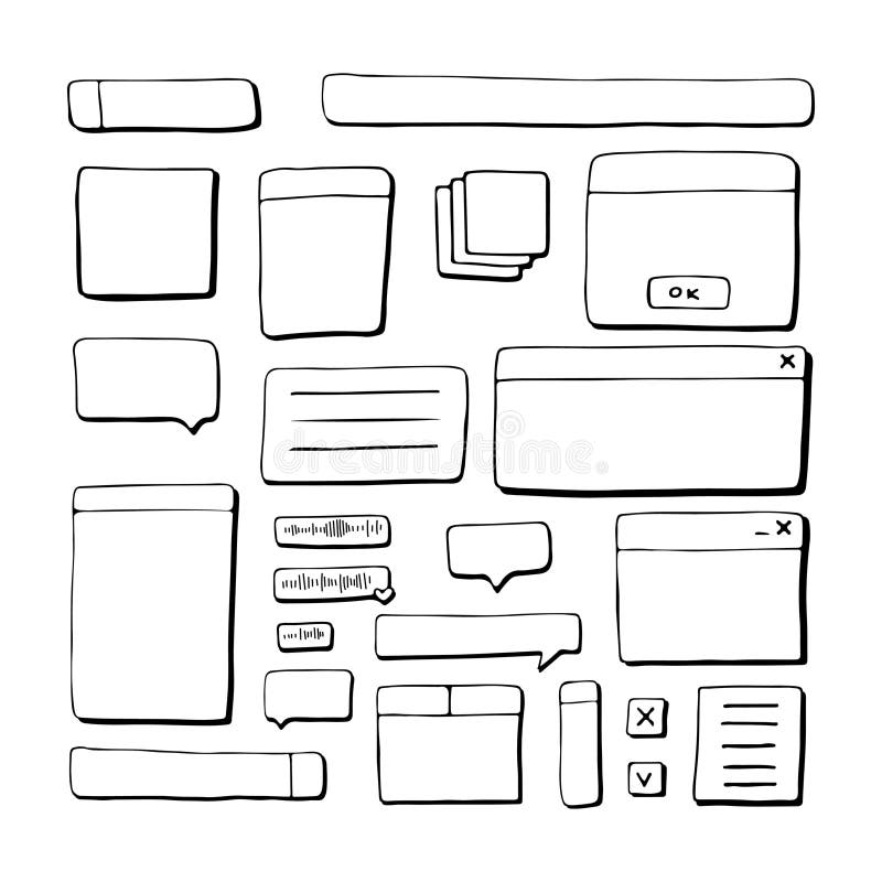 Dialog Boxes Old Retro Pc Elements User Interface Operating System Windows Icons In Trendy