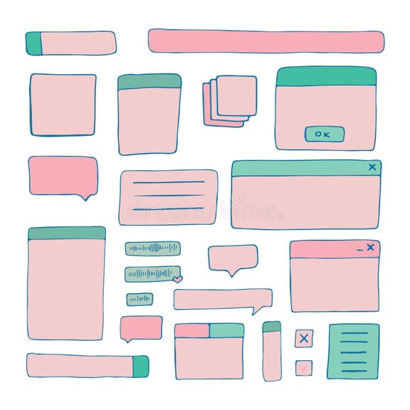 Dialog Boxes Old. Retro Pc Elements, User Interface, Operating System ...