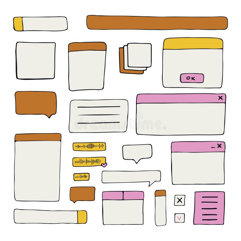 Dialog Boxes Old. Retro Pc Elements, User Interface, Operating System ...