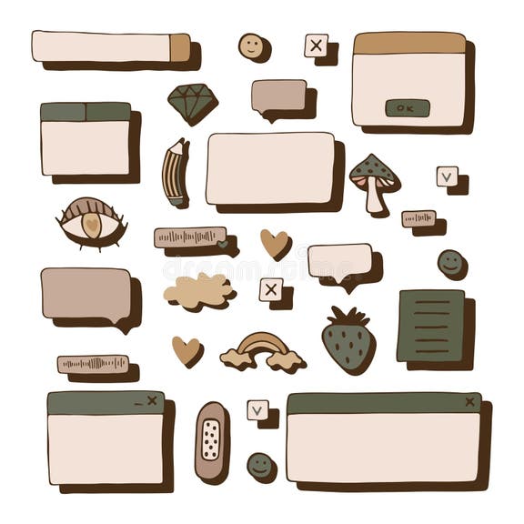 Dialog Boxes Old Retro Pc Elements User Interface Operating System