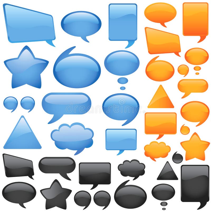 Dialog bubbles vector stock vector. Illustration of custom - 5855208