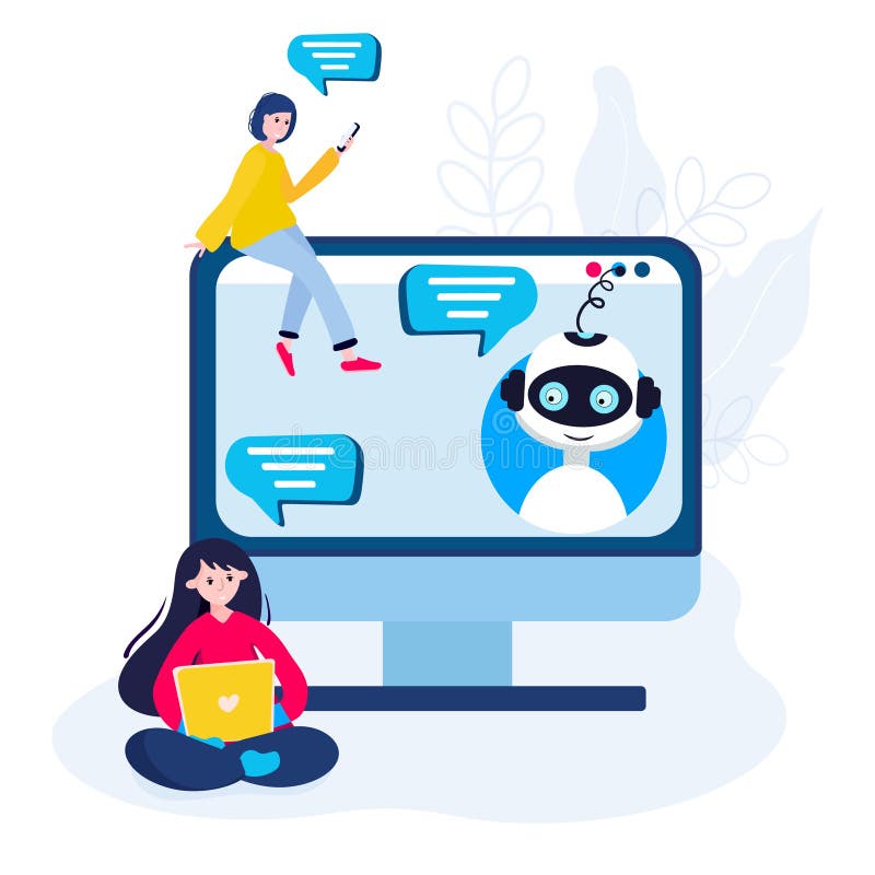 Dialog Chatbot With Customers. Ai Answer The Questions. User Has ...