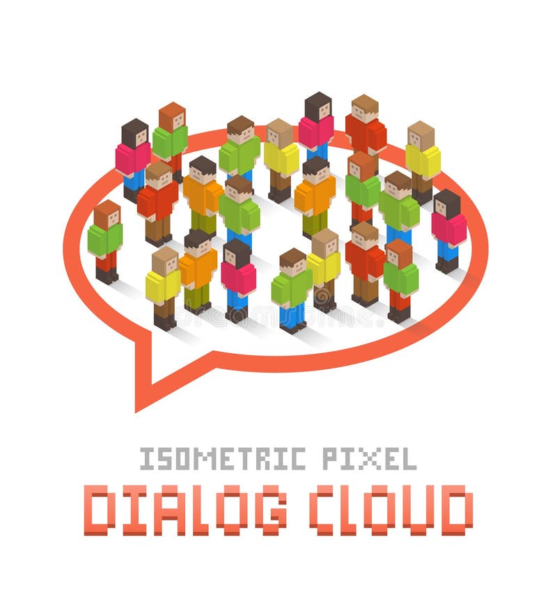 Dialog Cloud Icon Illustrated in Vector on White Background Stock ...