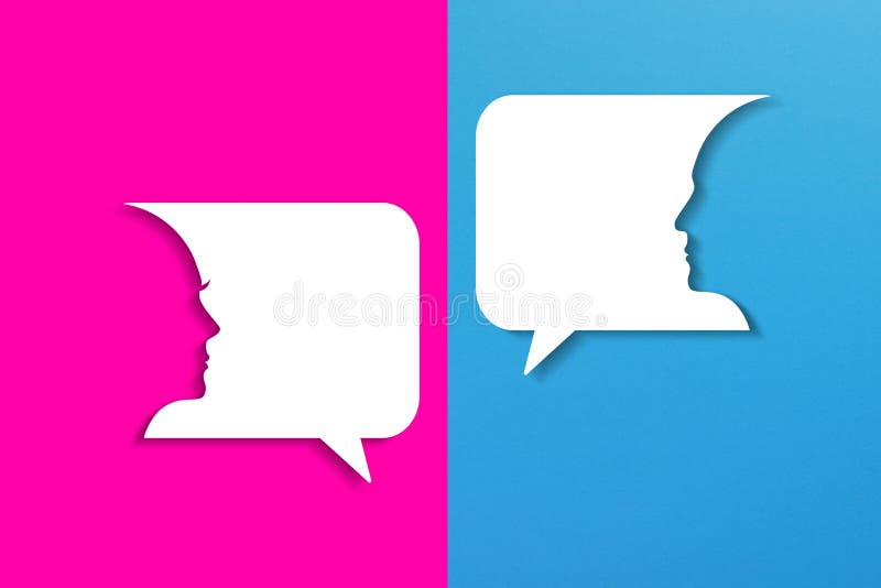 Dialog Concept Speech Bubbles Two Faces Stock Photos - Free & Royalty-Free Stock Photos from ...
