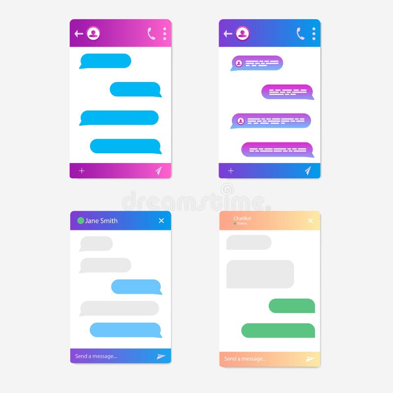 Dialog-enabled interface stock vector. Illustration of application ...